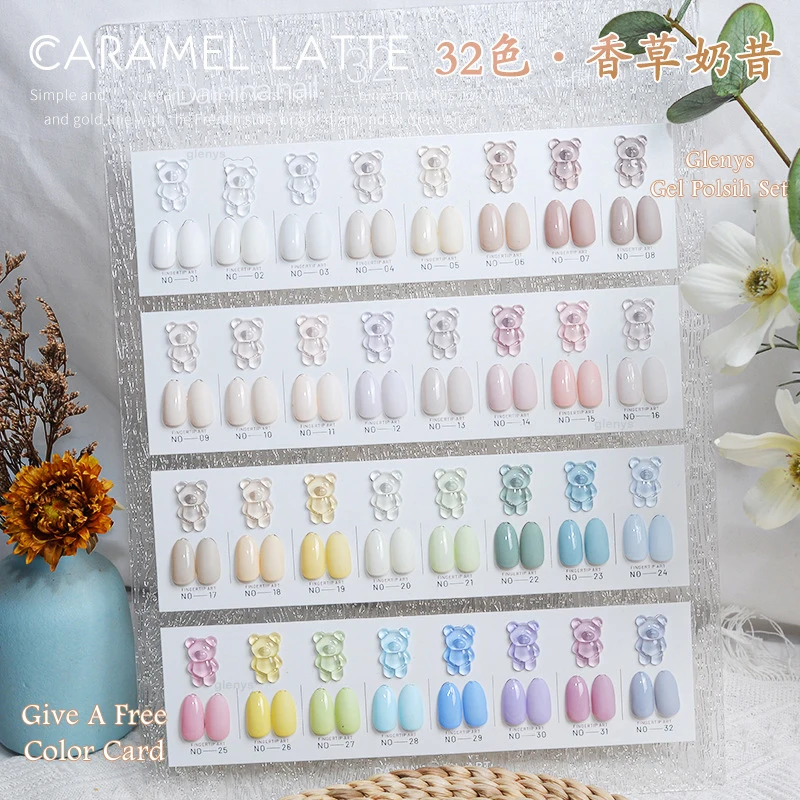 Glenys-Popular-gel-Polishing-Macaron-32-Color-Set-Vanilla-Milk-Shake ...