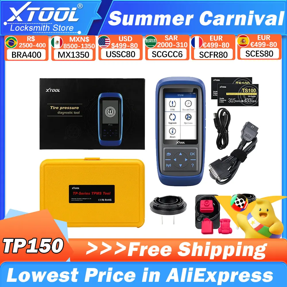 XTOOL-TP150-Tire-Pressure-Monitoring-System-Tire-Repair-Tools-OBD2-TPMS ...