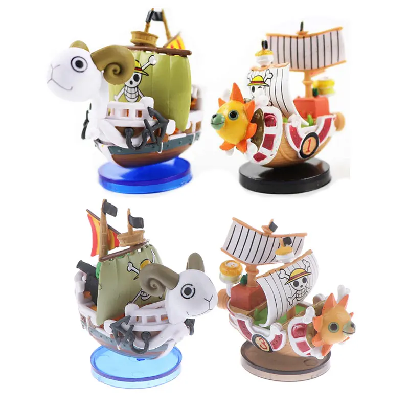 Figura de acción de barco pirata de One Pieces, modelo coleccionable de ...