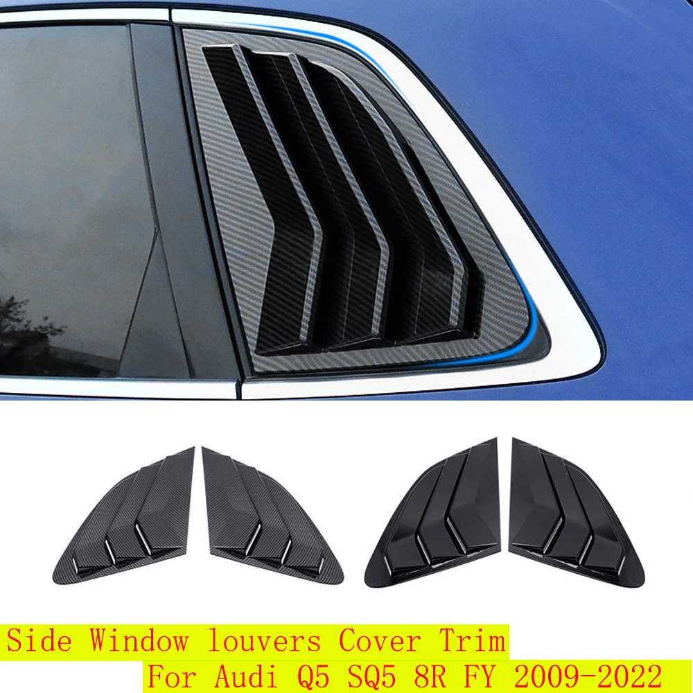 ABS-Side-Window-Louvers-Air-Vent-Shades-Cover-Tirm-For-Audi-Q5-SQ5-8R ...