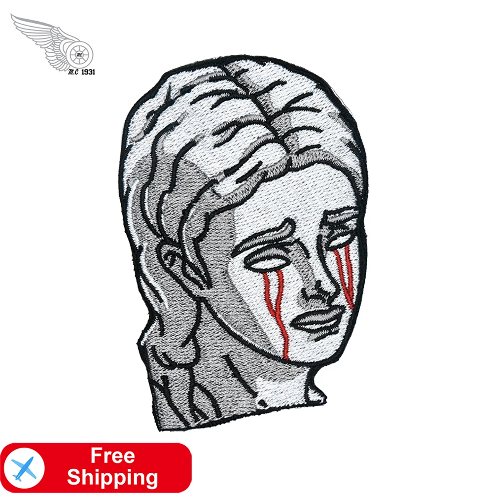 Artistic Plaster Statue With Blood And Tears Embroidery Patch Unique ...