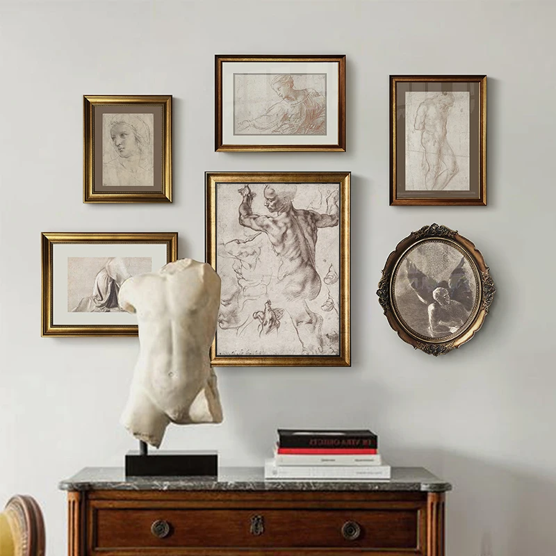 Nordic-Vintage-Photo-Frame-Wall-Art-Combination-Gallery-Photo-Mural ...