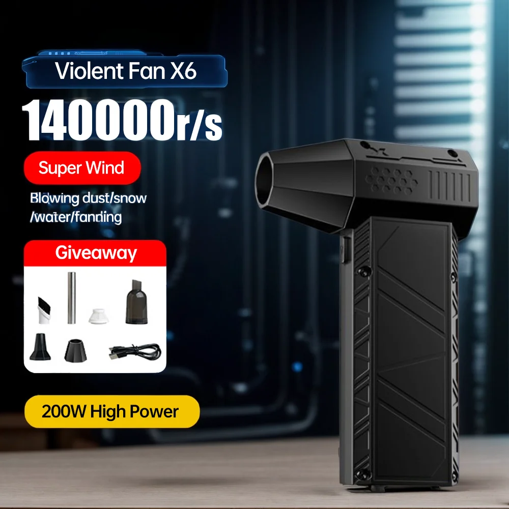 Turbo-jet-fan-Violent-Fan-X6-Powerful-Air-Blower-200W-High-Power-Duct ...