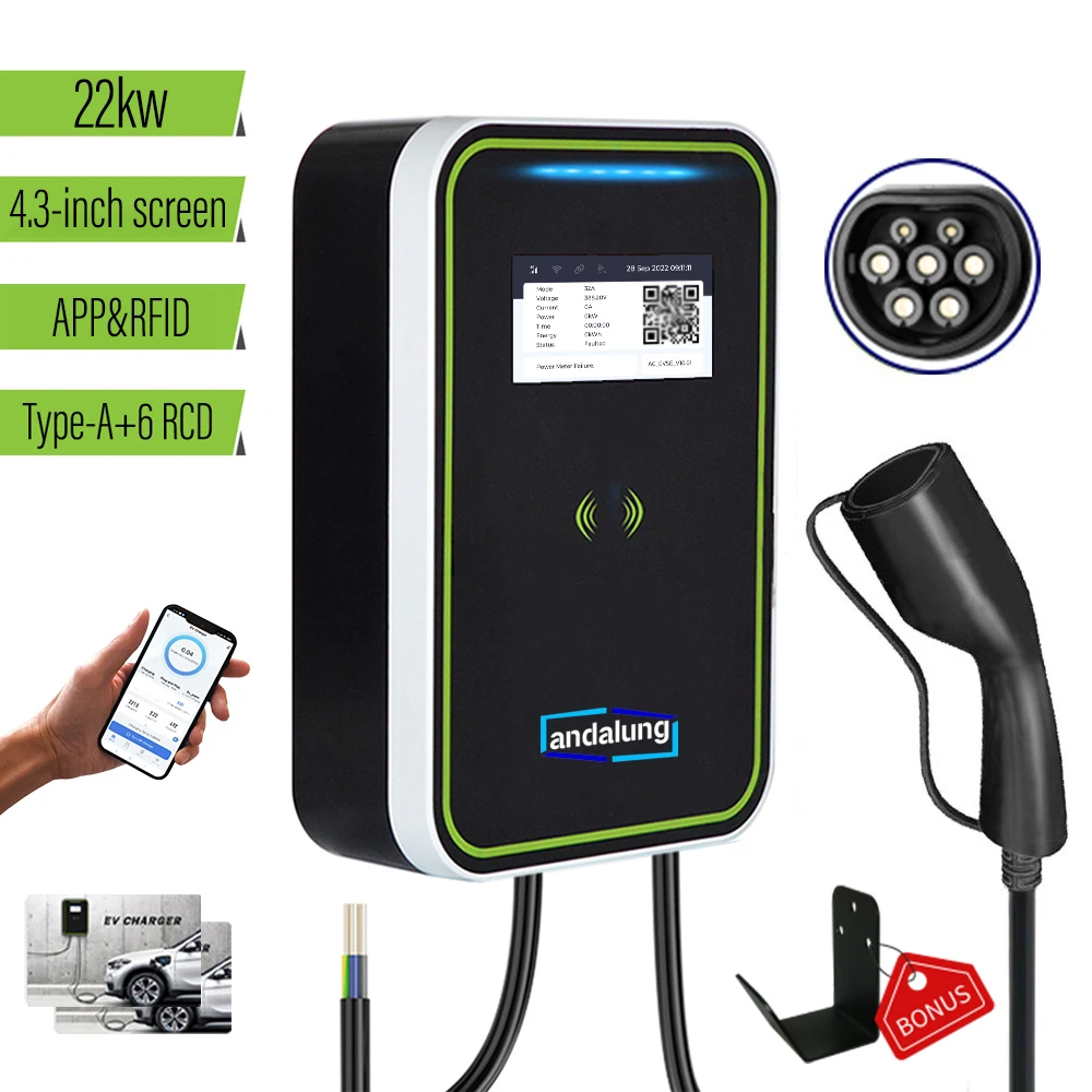 Andalung-22KW-EV-Charger-Type-2-32A-3-Phase-EVSE-Wallbox-Electric-Car ...