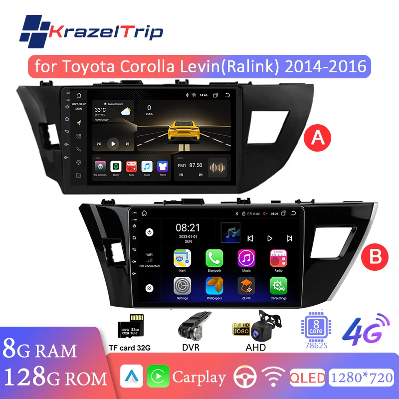 10-Inch-8-Core-QLED-Android-12-Car-Stereo-Radio-for-Toyota-Corolla-2014 ...