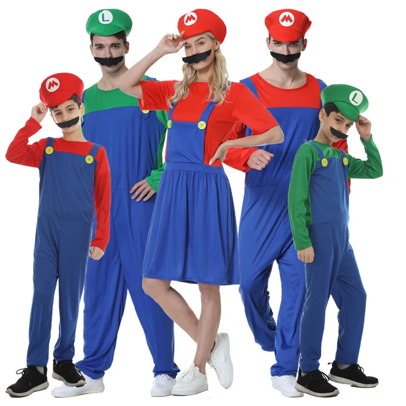 New Mario Role playing Costume Anime Luigi Mario Brothers Big Movie ...
