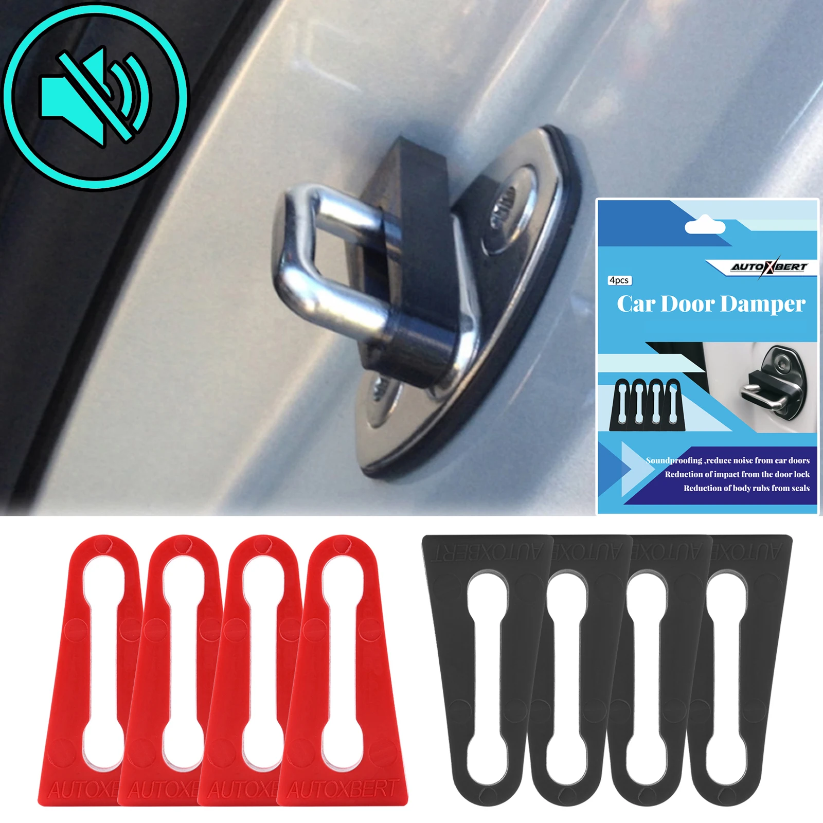 Door-Lock-Sound-Deadener-Damper-Soundproofing-Quiet-Buffer-For-VW-Polo ...