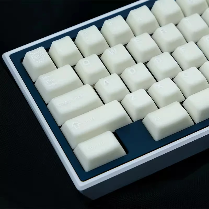 114-Keys-GMK-keycaps-White-Minimalist-Keycap-Double-Shot-PBT-Cherry ...