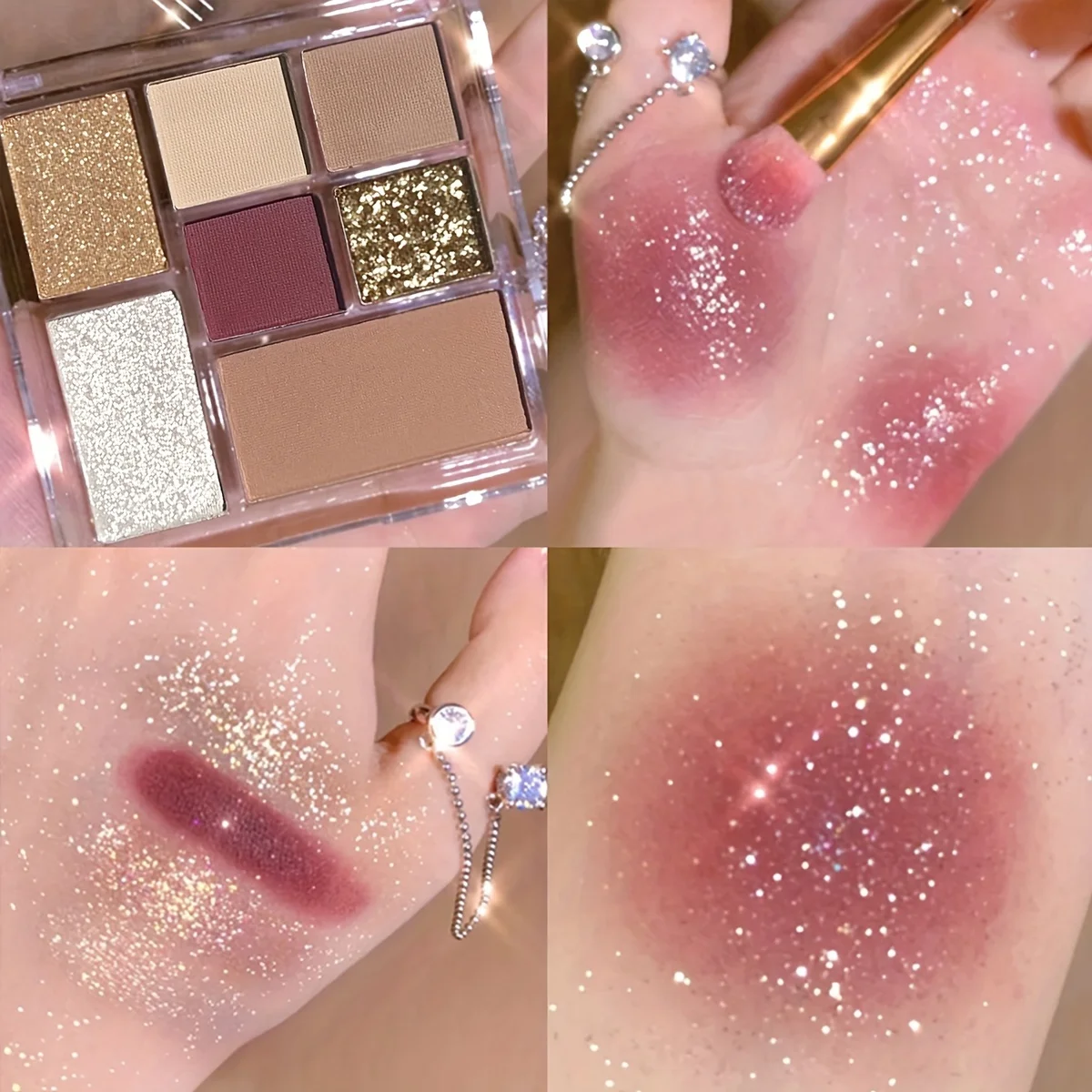 Seven-color-Deluxe-eyeshadow-tray-Mist-top-and-shiny-natural-long ...