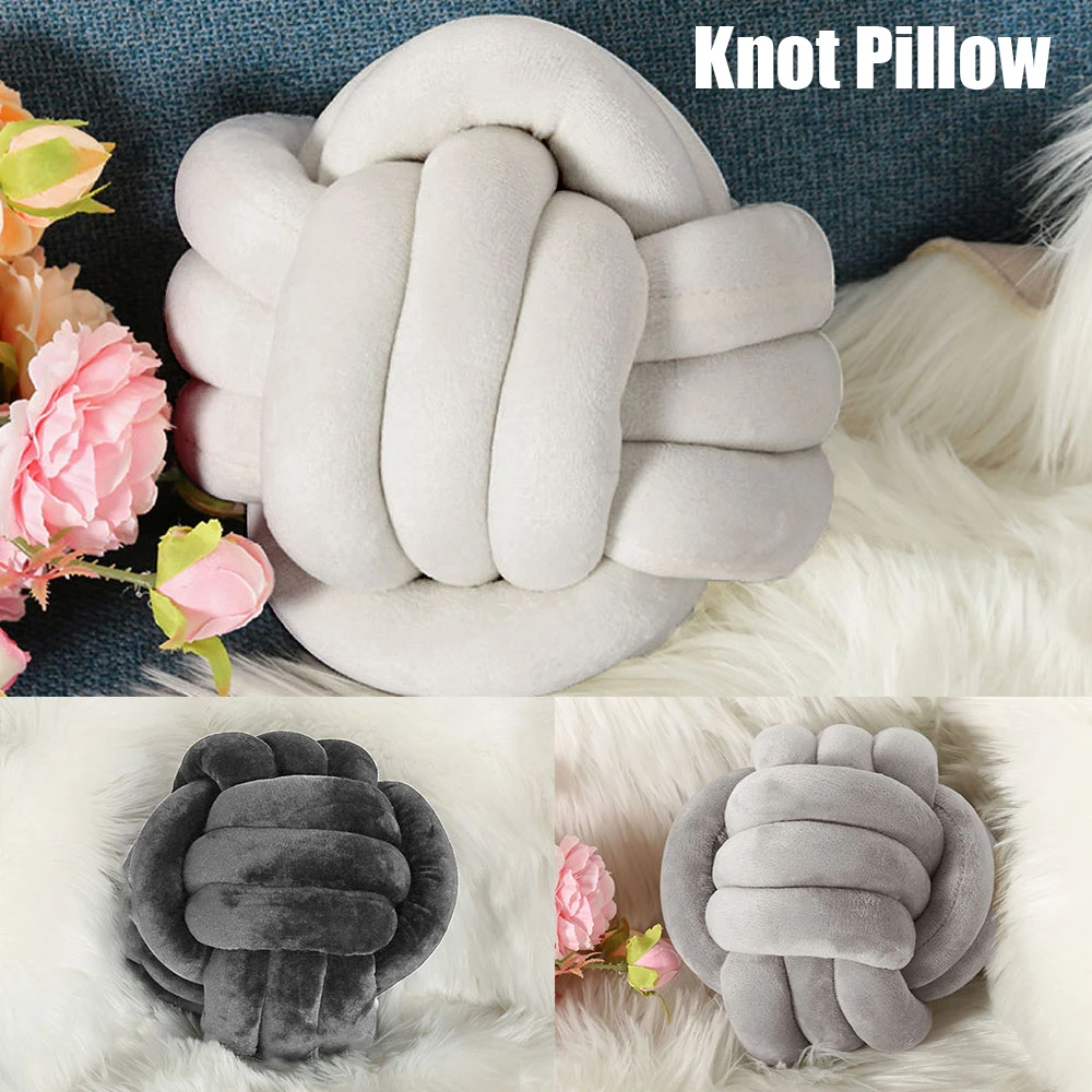 Knot Pillow Knot Ball Cushion 7.9'' Bedroom Decorative Cushion Soft ...