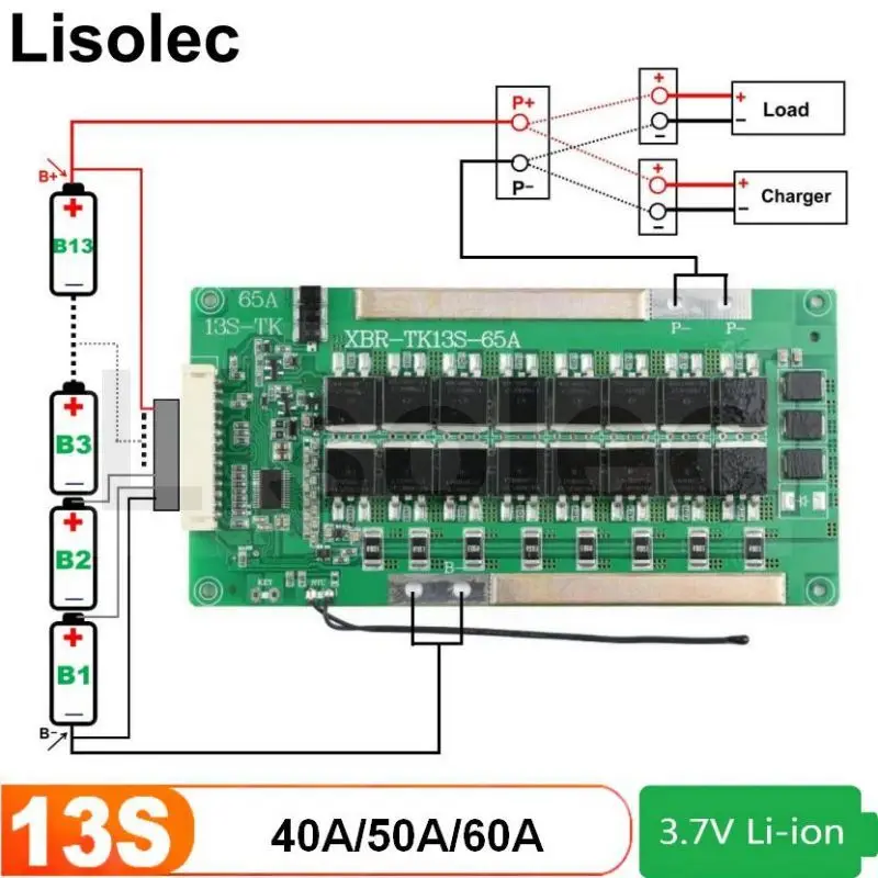 13S-BMS-with-Balance-NTC-40A-50A-60A-Protection-Board-Balancing-Charge ...