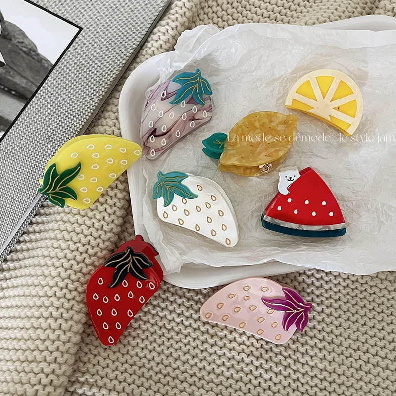 Fresh-Acetate-Fruit-Vegetable-Hair-Claw-Clip-for-Women-Girls-Lovely ...