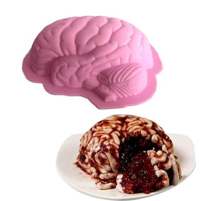 Anatomical Heart Mold Silicone Brain Mold - Realistic Human Brain Cake ...