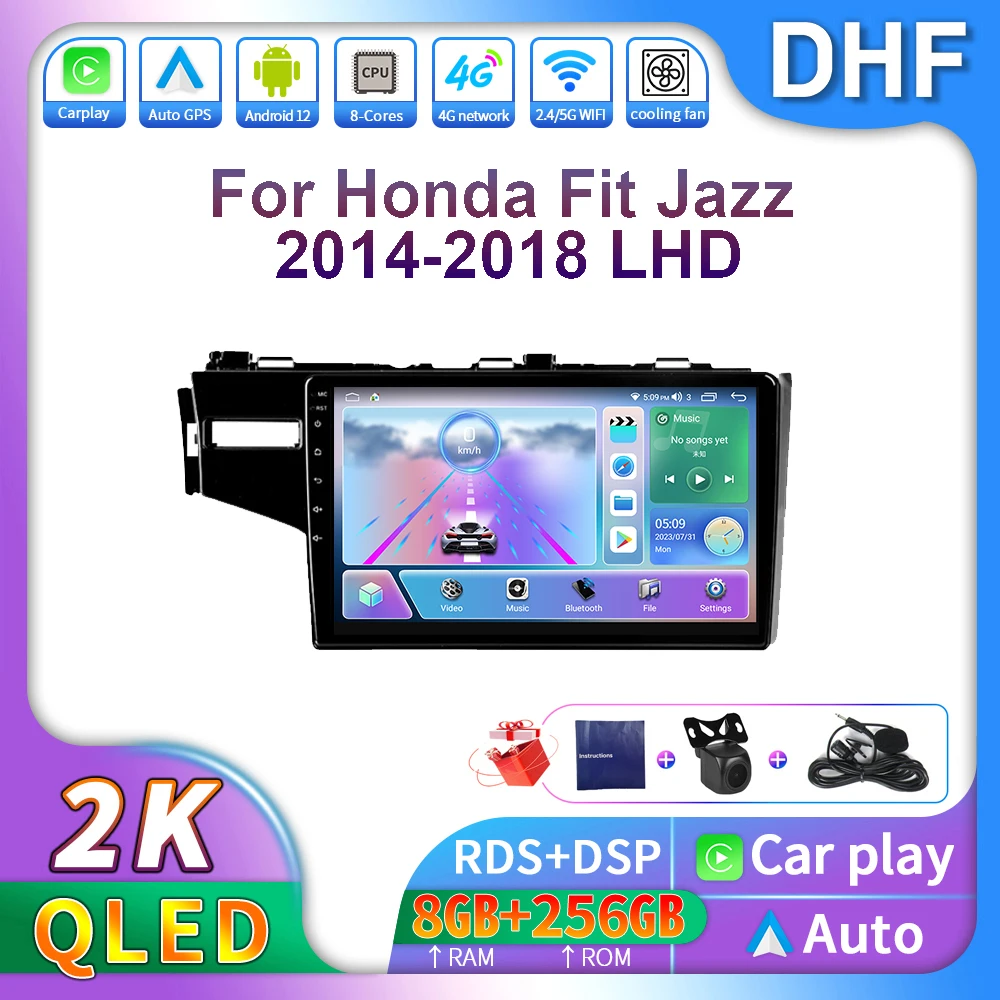 DHF-Android-13-Car-Radio-For-Honda-Fit-Jazz-2014-2015-2016-2017-2018 ...