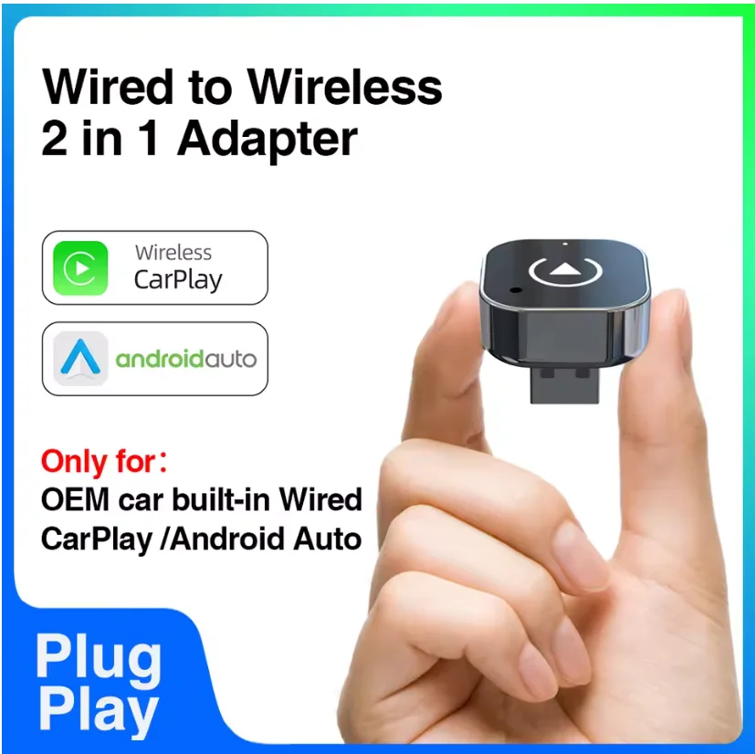 Wireless CarPlay Adapter 2025 Upgrade Wired CarPlay to Wireless, Mini ...
