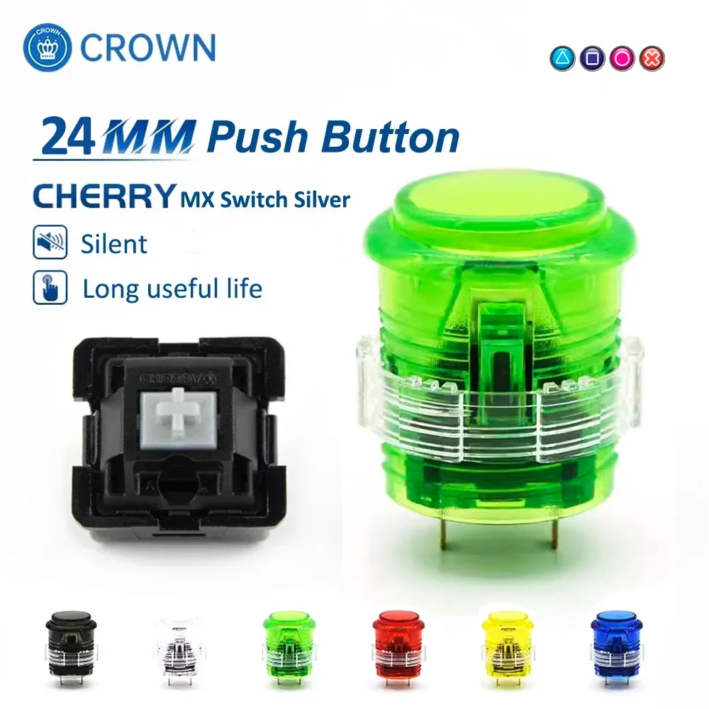 Original-Korean-CROWN-24mm-Silent-203C-S-Push-Button-Arcade-Cherry ...