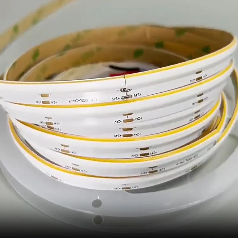 5M-Side-View-COB-LED-Strip-Light-Bar-DC24V-10MM-Width-Non-Waterproof ...