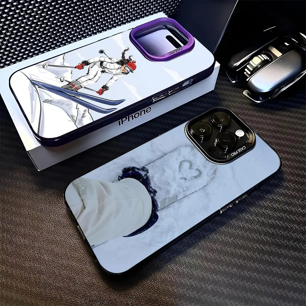 Ski Neige Snowboard Phone Case for iphone 16 15 14 13 11 12 Pro Max Xr ...
