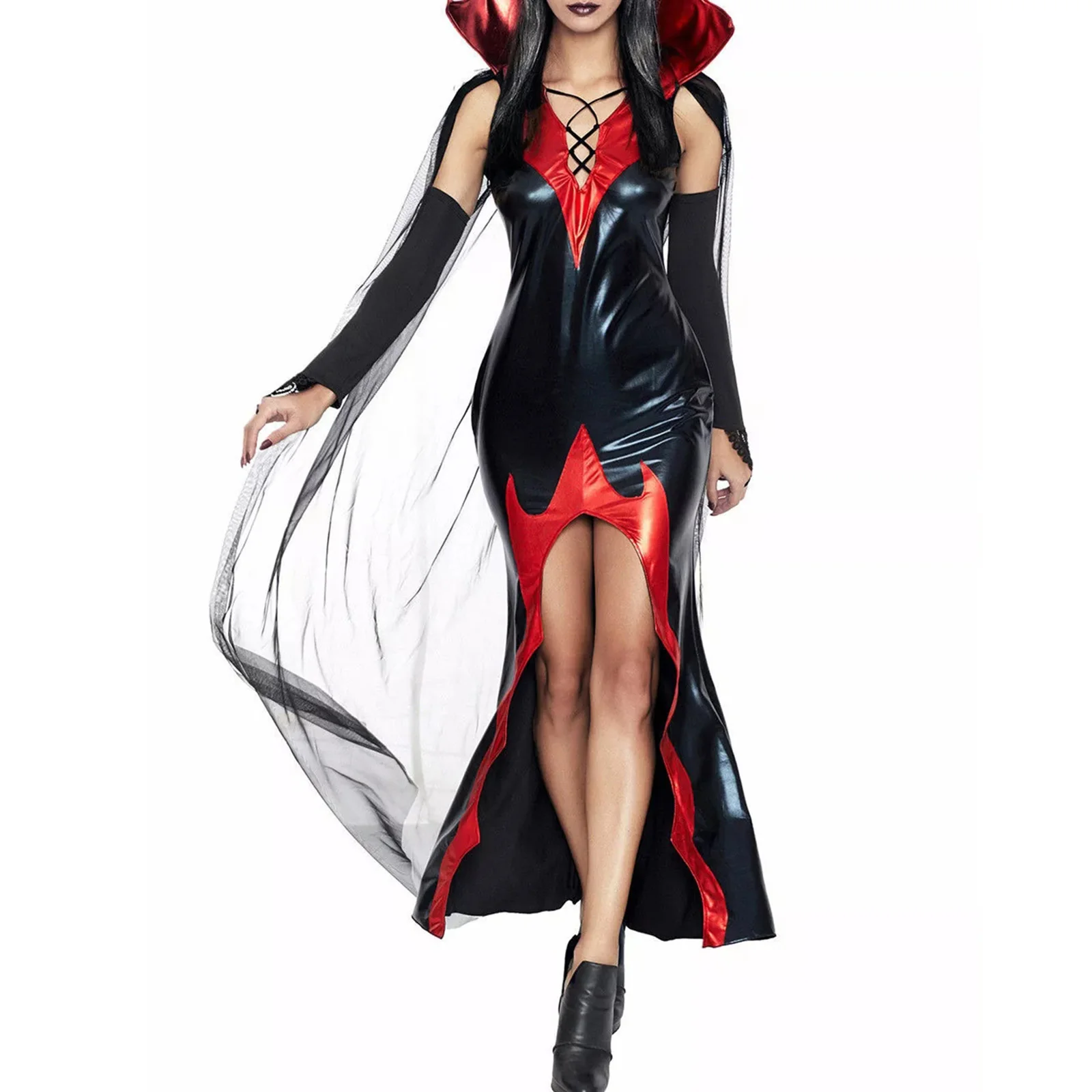 2024-New-Halloween-Vampire-Costume-for-Women-Deluxe-Long-Boydcon-Dress ...