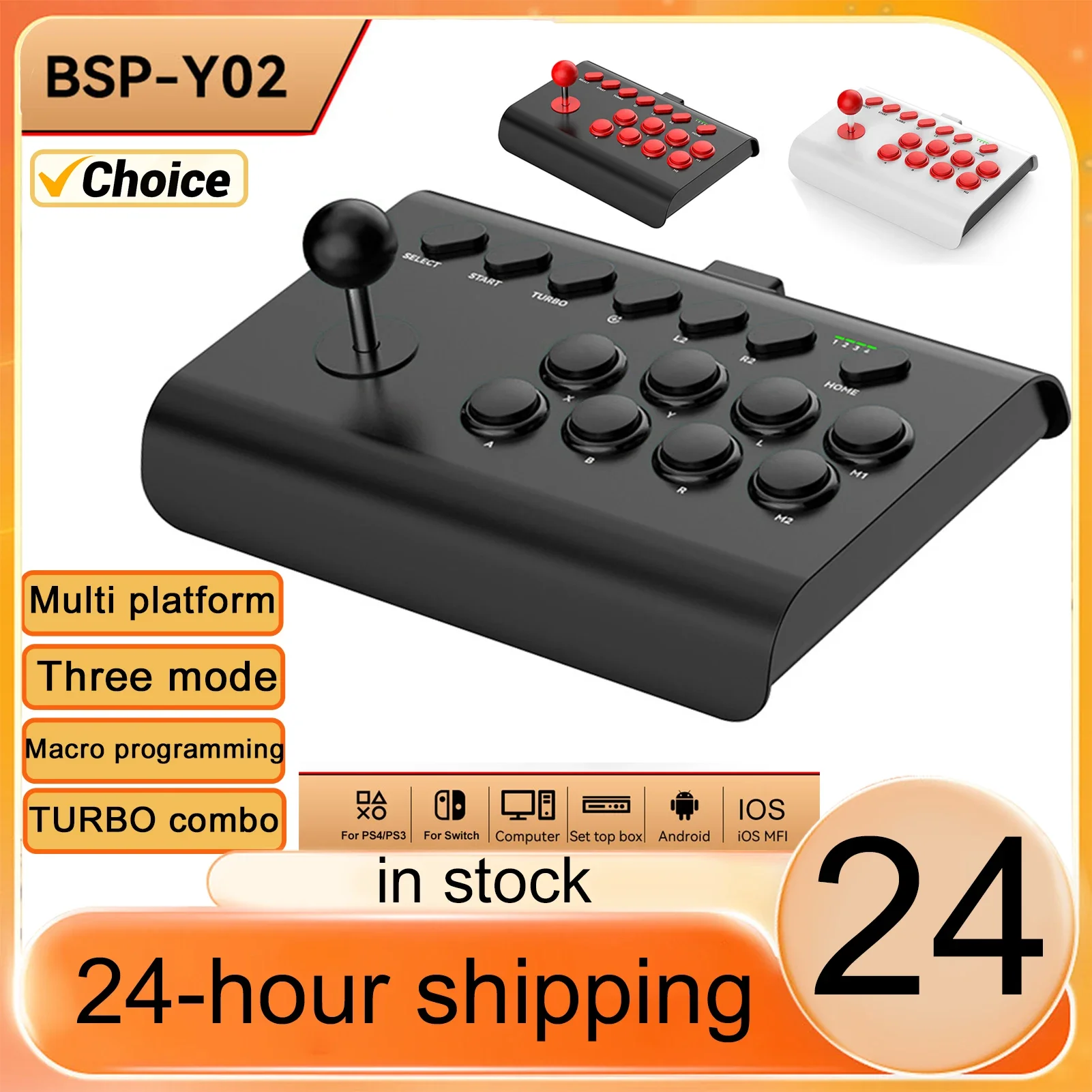 Retro-Arcade-Console-Jogo-Joystick-Joystick-Rocker-Sem-Fio-Bluetooth ...