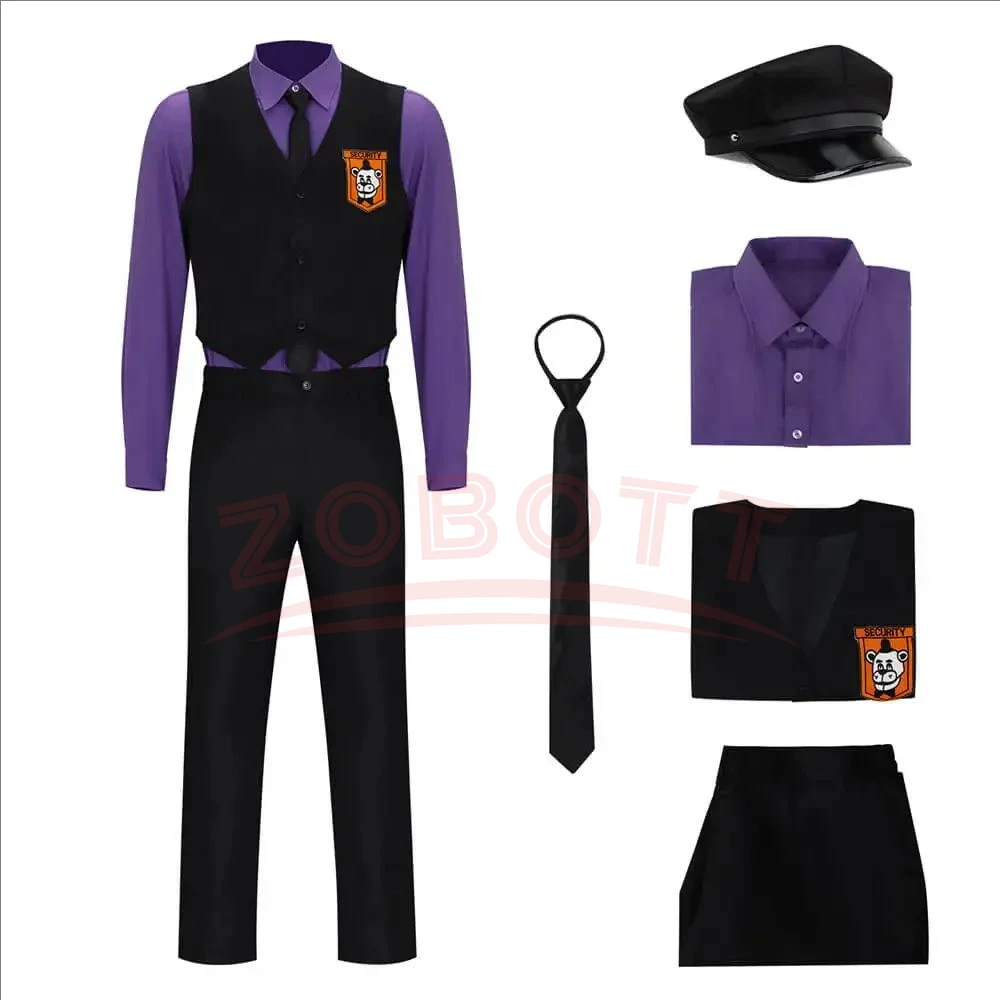 William Afton Cosplay Costume FNaF Purple Guy Costume Five Nights /at ...
