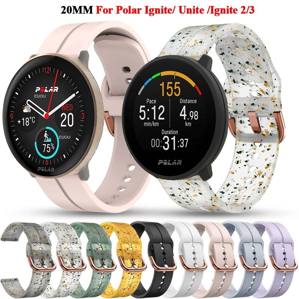 20mm-Replacement-Silicone-Bracelet-Straps-For-Polar-Ignite2-Unite ...