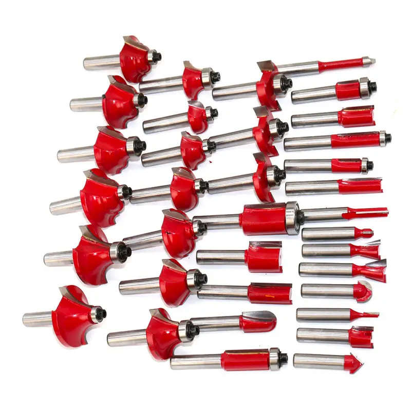 Binoax-35pcs-Router-Bits-Set-8mm-Shank-Tungsten-Carbide-Router-Bit-For ...