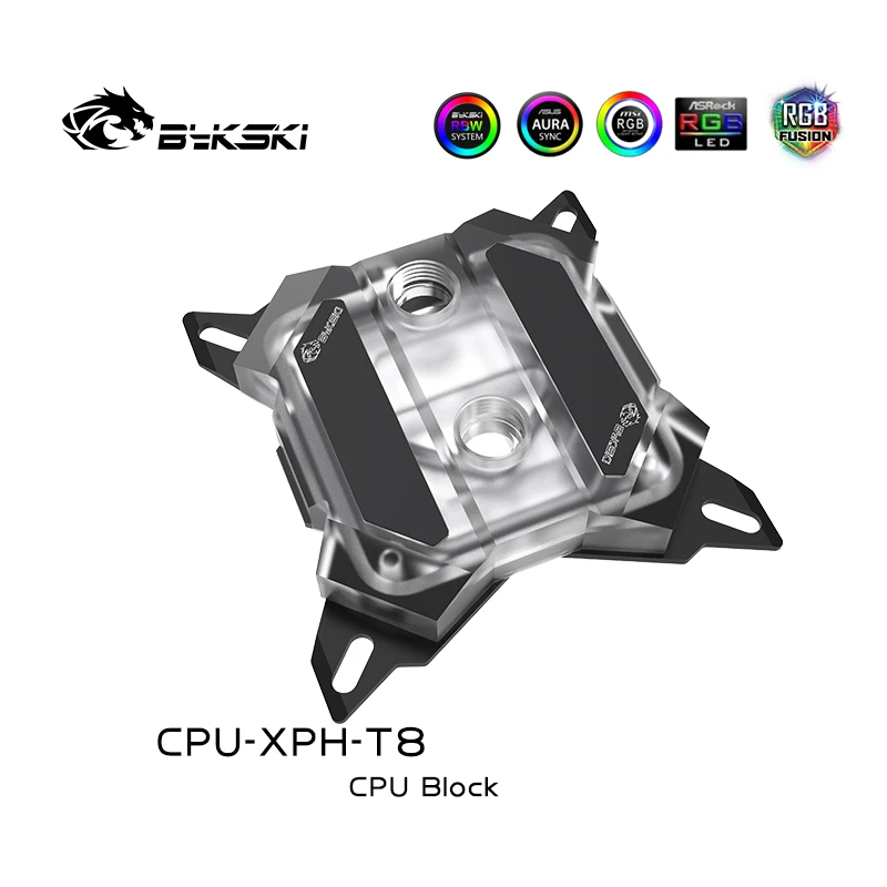 Bykski CPU XPH T8 CPU Water Cooling Blocks For Intel Lga115x/1700/2011/2066 All Metal Mechanical ...
