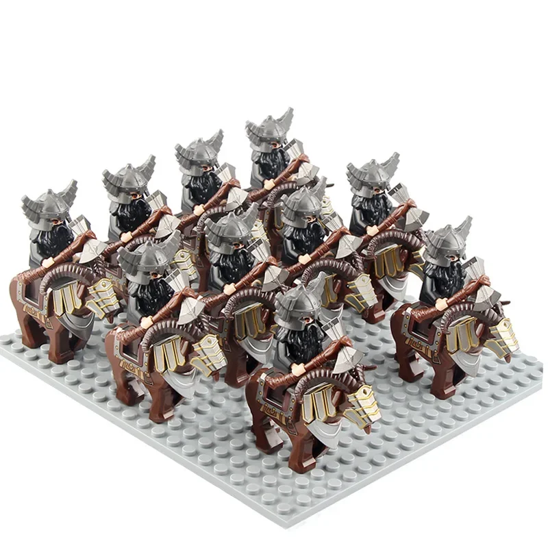 Nouveau 21 pièces soldat Eomer Rohan Warriorr vs Uruk Hai armée Figrues ...
