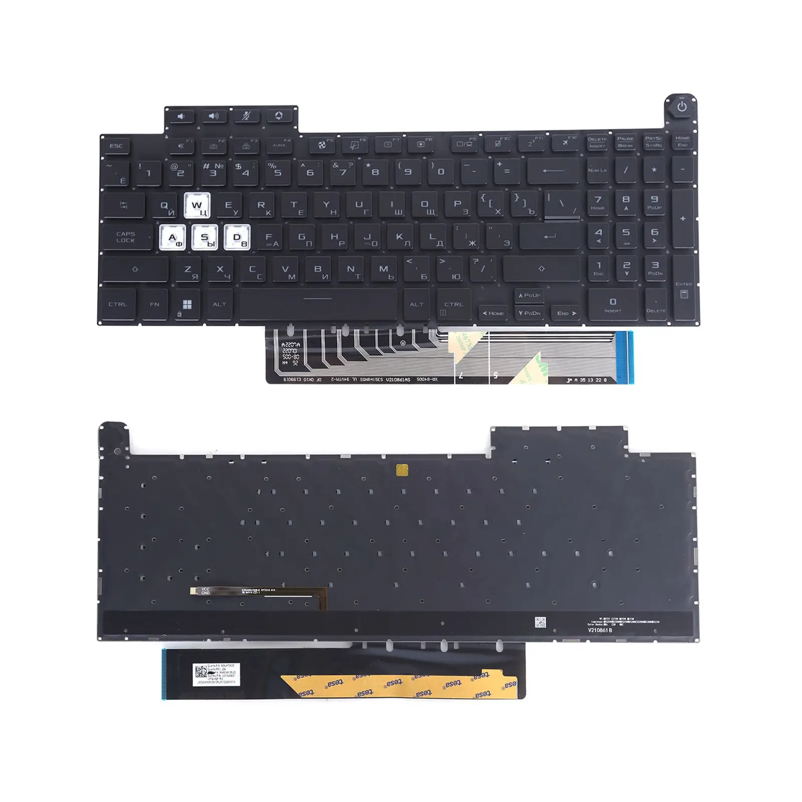 RU Lapop Keyboard for ASUS FA507 F15 A15 F17 A17 FX507Z FA507R FX517Z ...