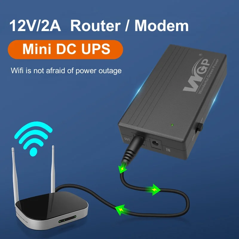6000mAh Battery Backup Power Supply 12V 6000mAh Mini UPS Battery Backup ...