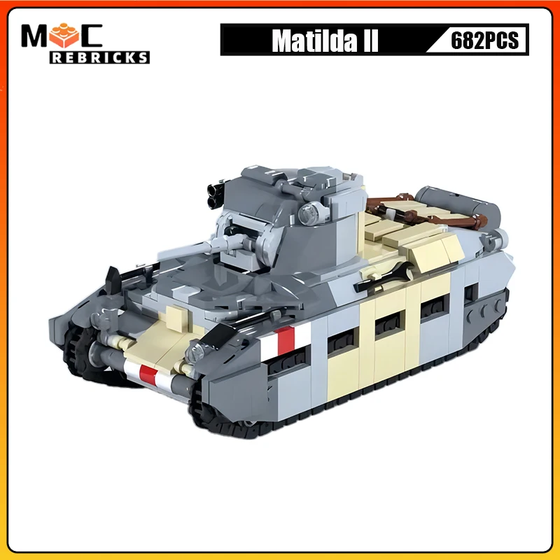 WW2-Military-Heavy-Armored-Vehicle-Matilda-II-Infantry-Support-Tank-MOC ...