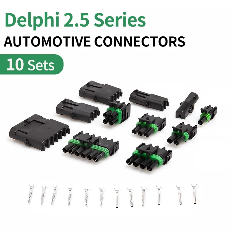 10-Sets-Delphi-2-5-Series-Connector-1-2-3-4-6-Pin-Waterproof-Harness ...