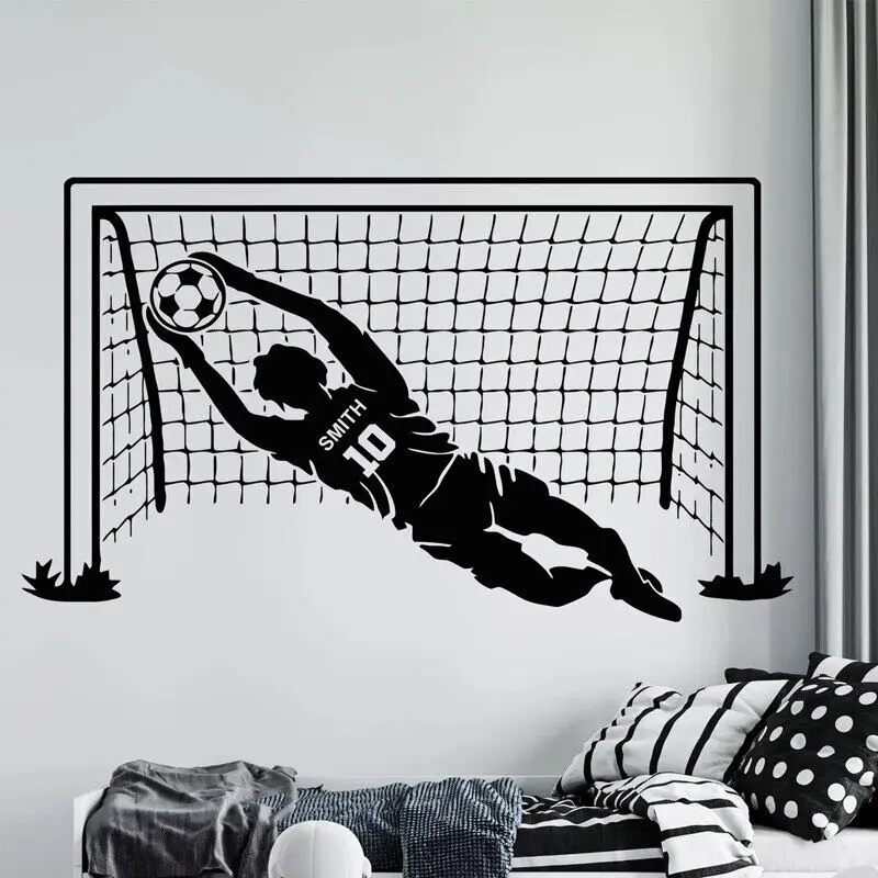 Personalized-Name-No-Soccer-Goalkeeper-Wall-Decal-Vinyl-Home-Decor-Room ...