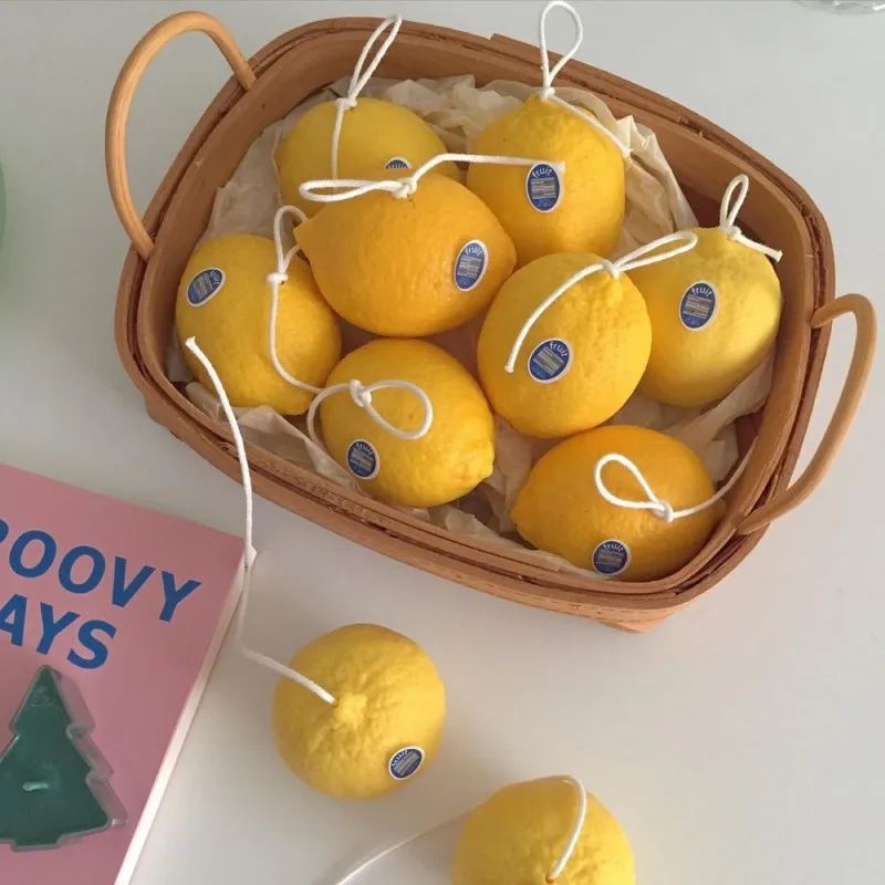 Ins-Fruit-Candle-Orange-Apple-Candle-Lemon-Banana-Peach-Candle-Holiday ...