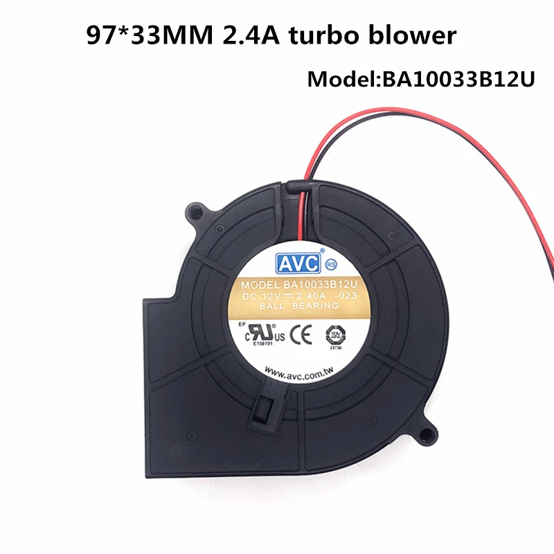 Original BA10033B12U 12V 2.4A 9733 9cm BBQ Box Violent Exhaust Blower ...