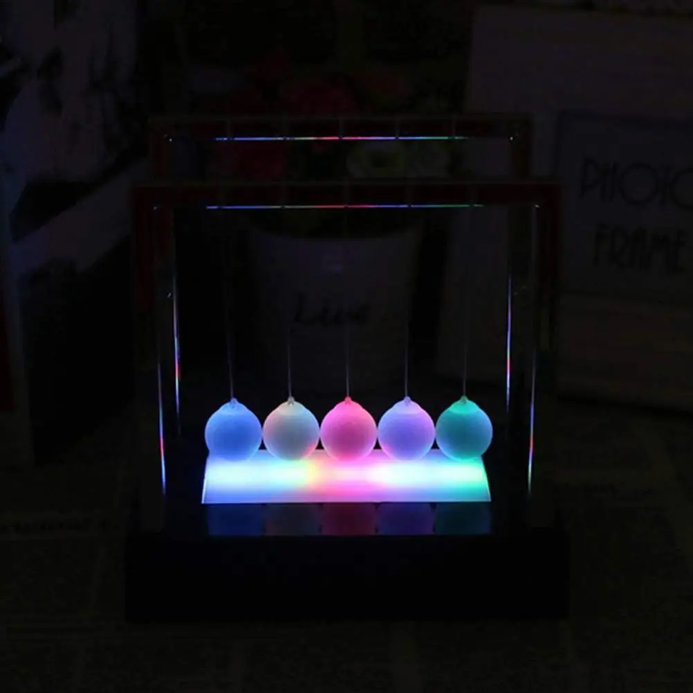 Decor Newtons LED Light Up Newtons Science Kids Toys Balance Balls Desk ...