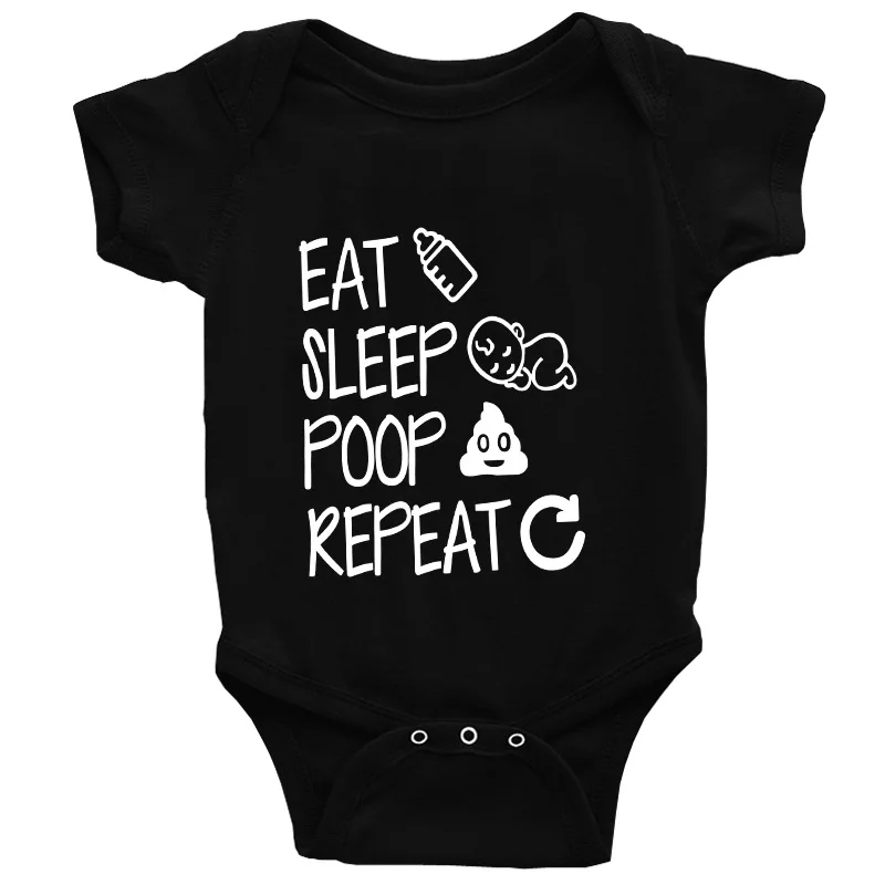 0-24M-Toddler-Romper-Unisex-Baby-Girl-Clothes-EAT-SLEEP-POOP-Jumpsuit ...