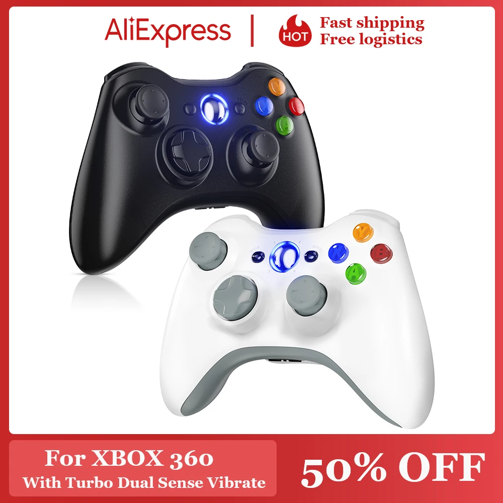 For Xbox 360 2.4G Wireless Game Controller Controller with Dual ...