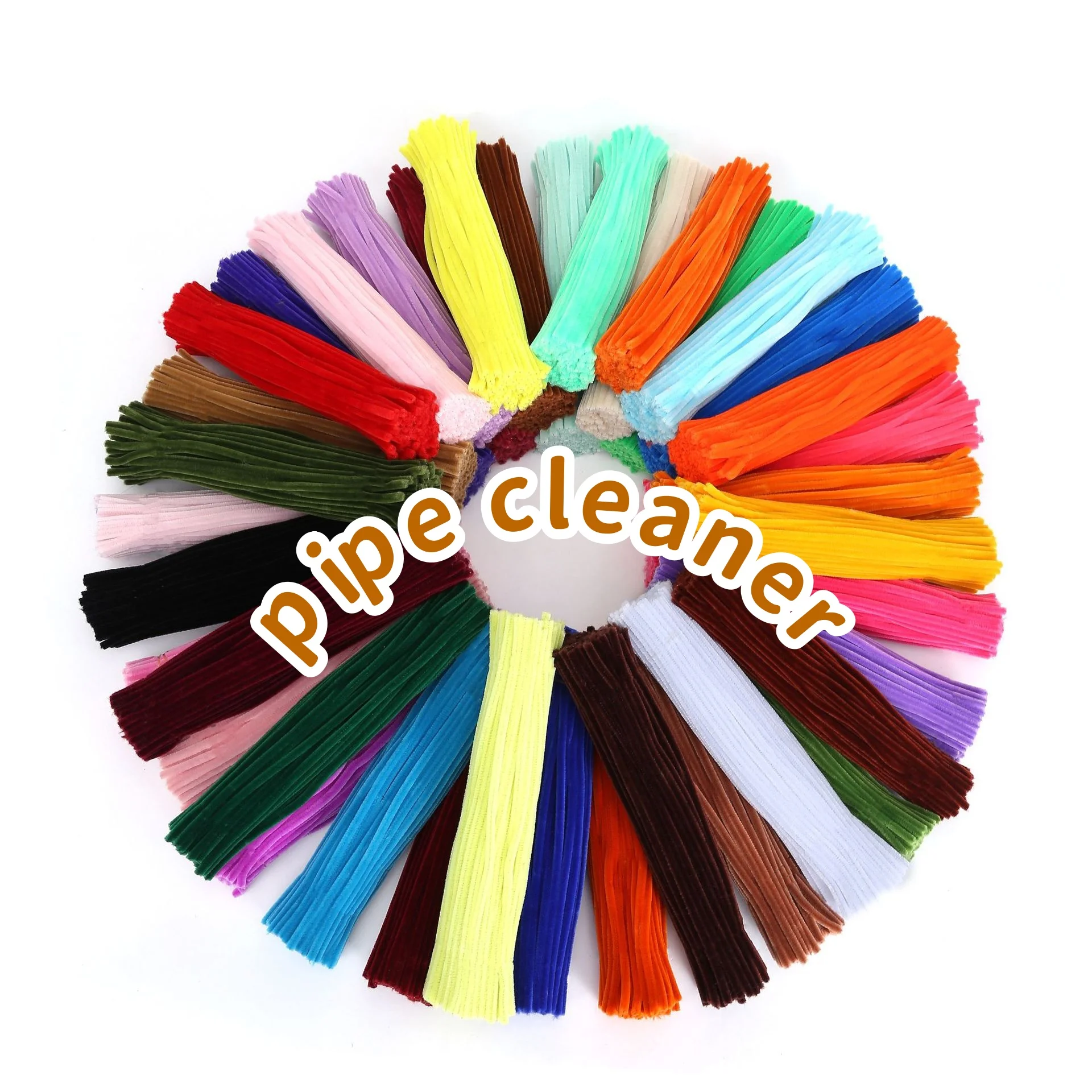 300-Pieces-21-Light-Colors-Pipe-Cleaners-Craft-Supplies-Chenille-Stem ...