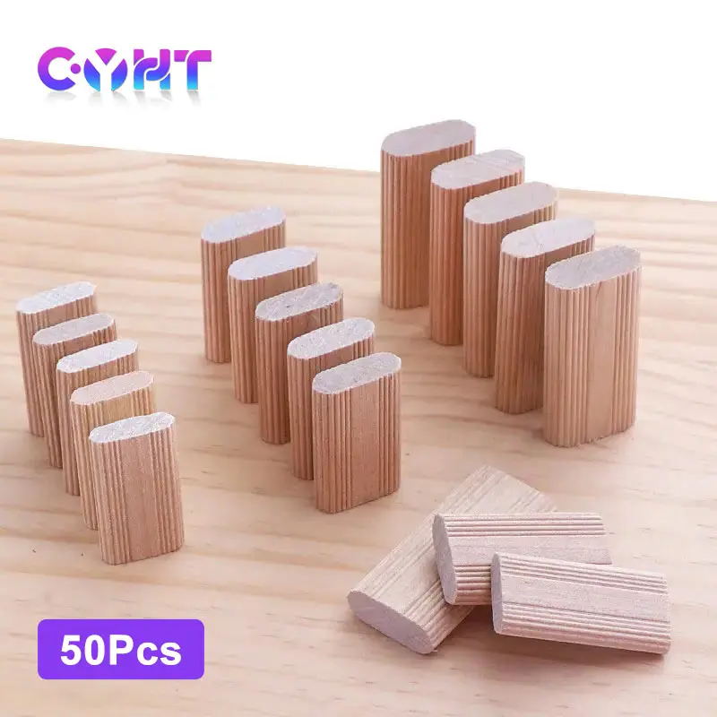 50pcs-Domino-Solid-Wood-DIY-Stripes-Tenon-Biscuit-Joinery-Beech-Wood ...