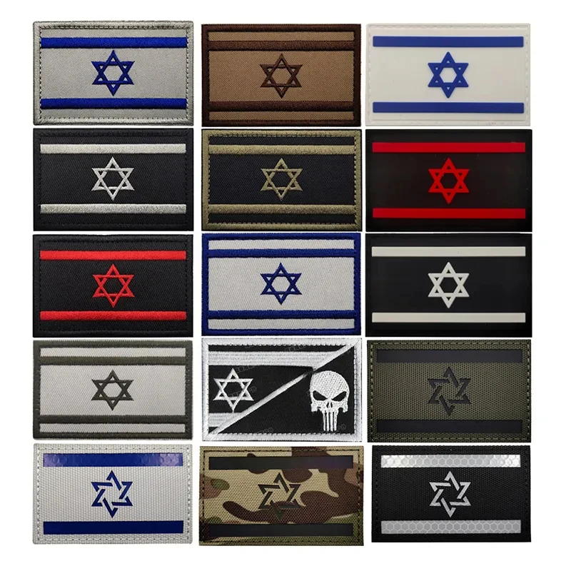 Israel-Flag-Tactical-Military-Armband-Patches-Jewish-Star-of-David-Hook ...