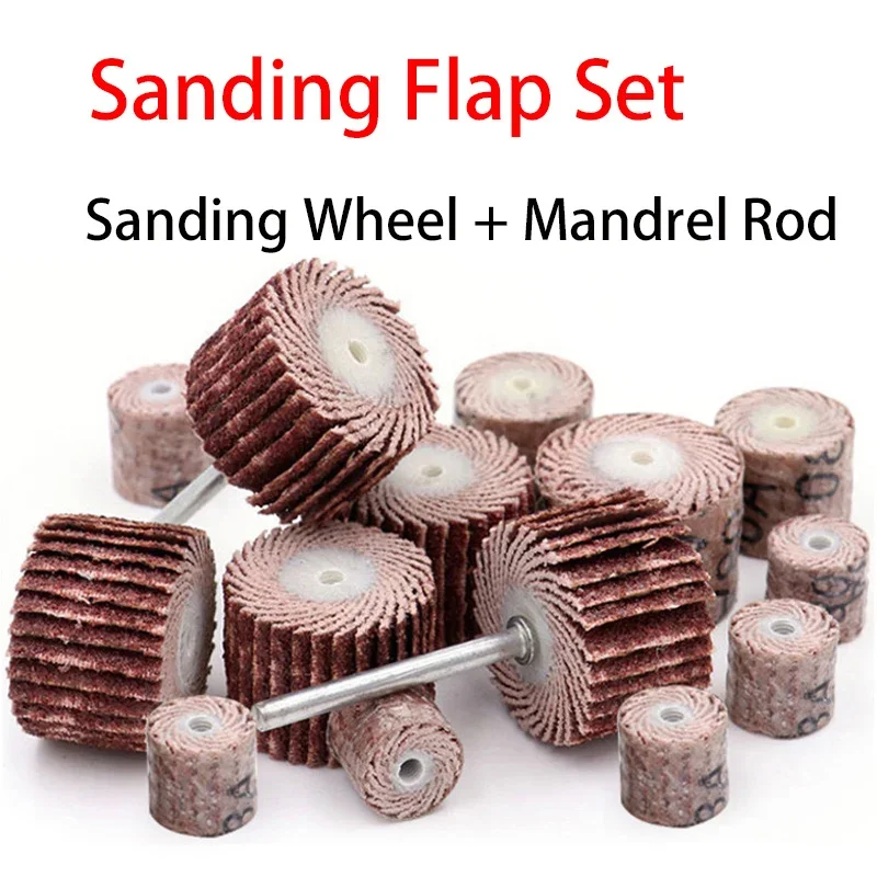 Sanding Flap Set With Sanding Wheel Mandrel Rod Abrasive Flap Wheel ...