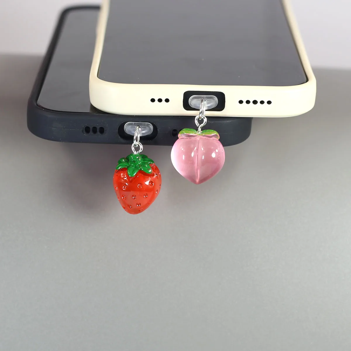 Strawberrie-And-Honey-Peach-Beautiful-Cute-Fruits-Mobile-Phone-Dust ...