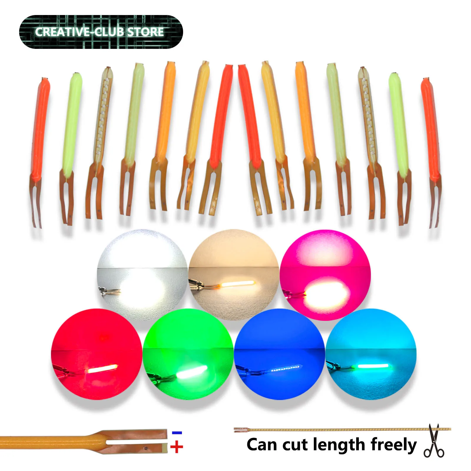 25mm LED 3V COB Flexible Ultra Slim Filament Spiral Bulb Filament Retro ...