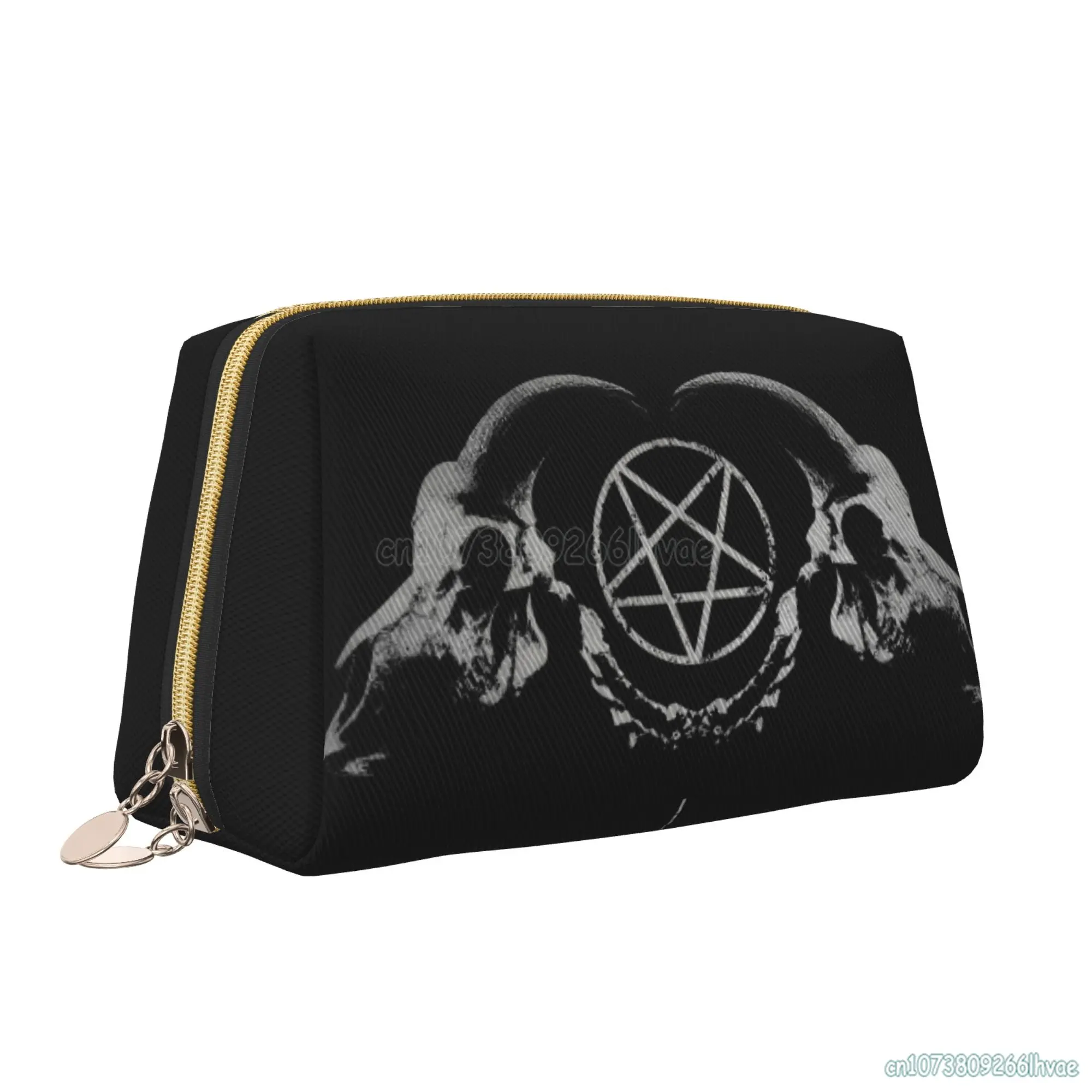 Pentagram-Satantic-Occult-Church-of-Satan-Goat-Goth-Leather-Portable ...