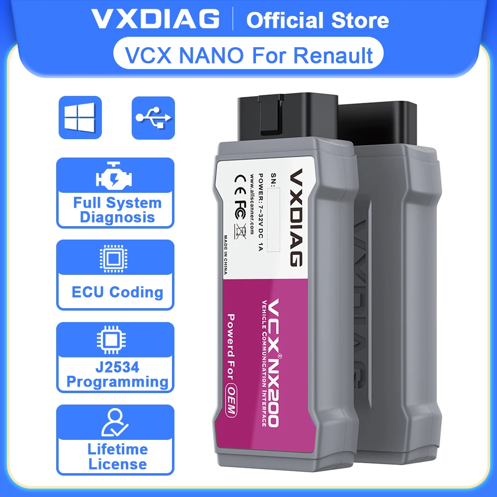 VXDIAG-VCX-NANO-for-Renault-Can-Clip-Car-Diagnostic-Tool-NX200-OBD2 ...