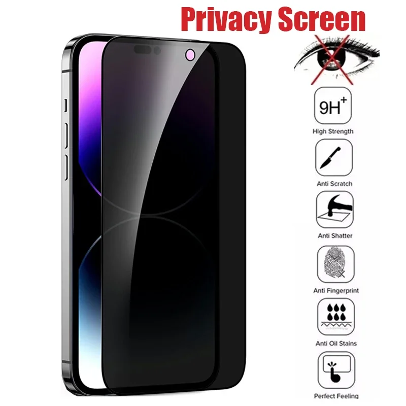 Black-Privacy-Screen-For-iPhone-11-12-13-14-15-Pro-XR-XS-Max-Protective ...