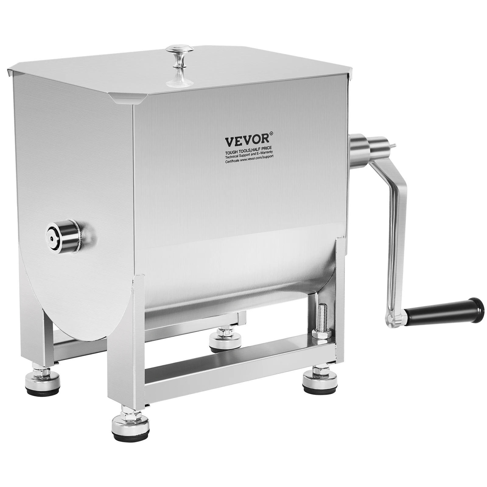 VEVOR-Manual-Meat-Mixer-30-pound-Capacity-Tank-Meat-Processing-Equipment-Stainless-Steel-Sausage ...