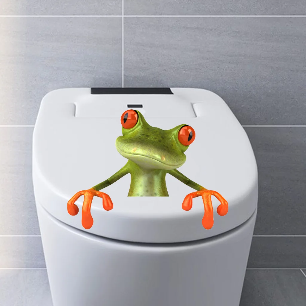 Toilet-Stickers-Cute-Peep-Funny-Frogs-Wall-Sticker-Bathroom-Toilet ...